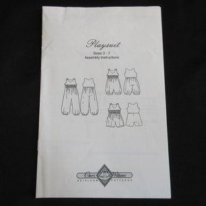 Chery Williams Pattern Playsuit Size 3 - 7 Sleeveless Culotte With ...