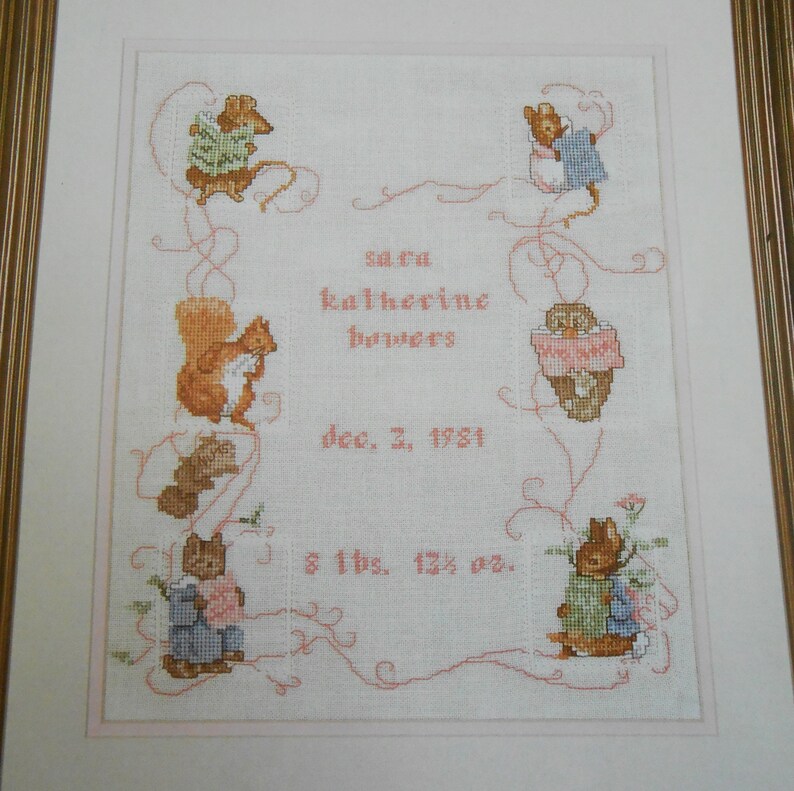 Beatrix Potter Birth Sampler II Cross Stitch Embroidery Book - Etsy