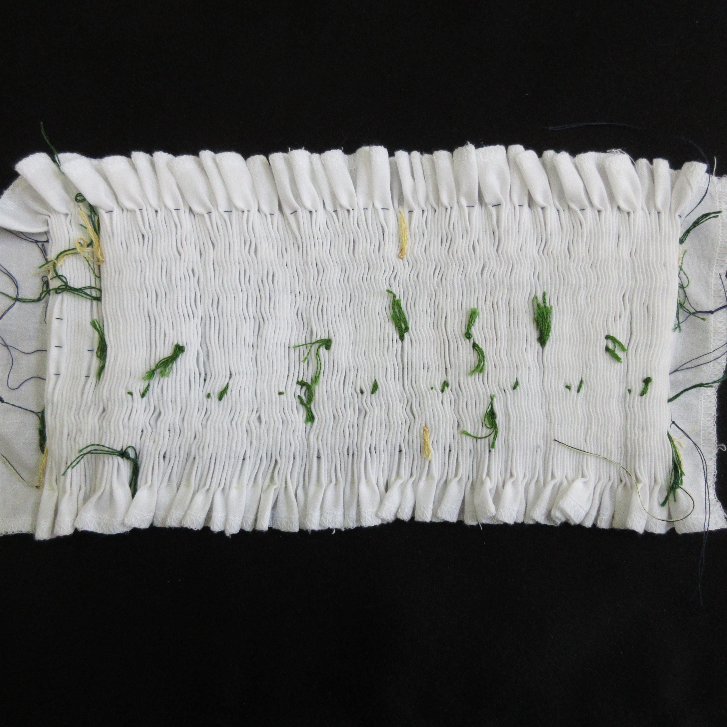 Hand Smocked Insert Ready to Embellish or Upcycle, 9 Row Geometric ...