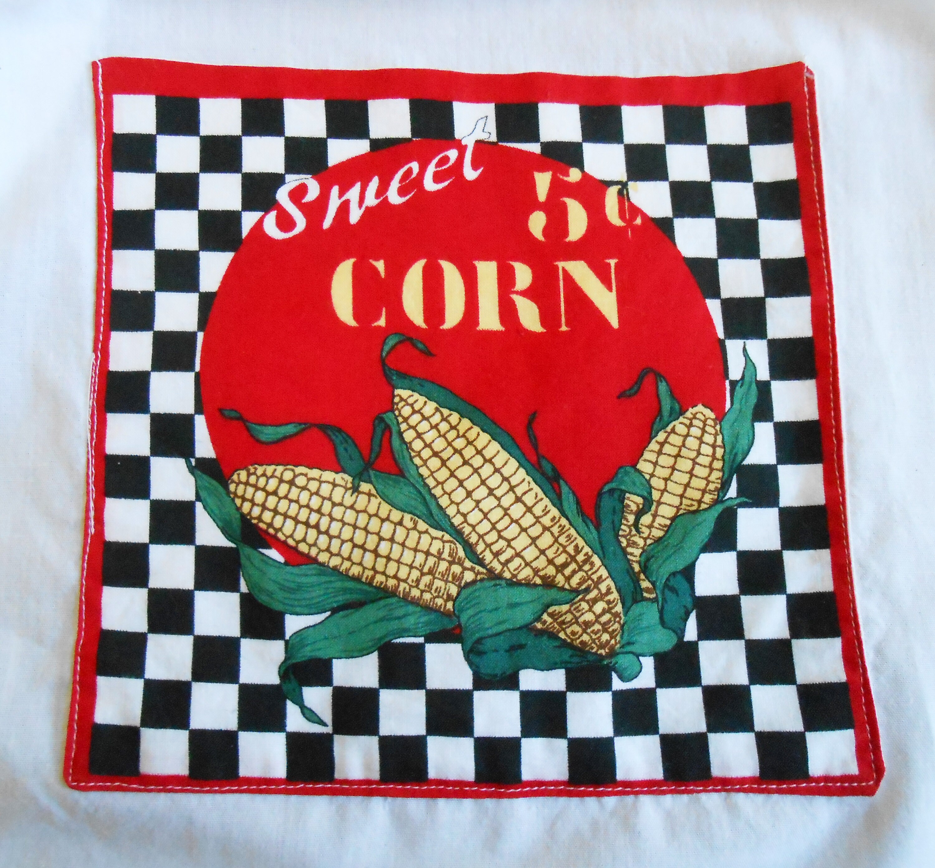 Full Bib Apron Watermelon and Sweet Corn Colorful Accents - Etsy