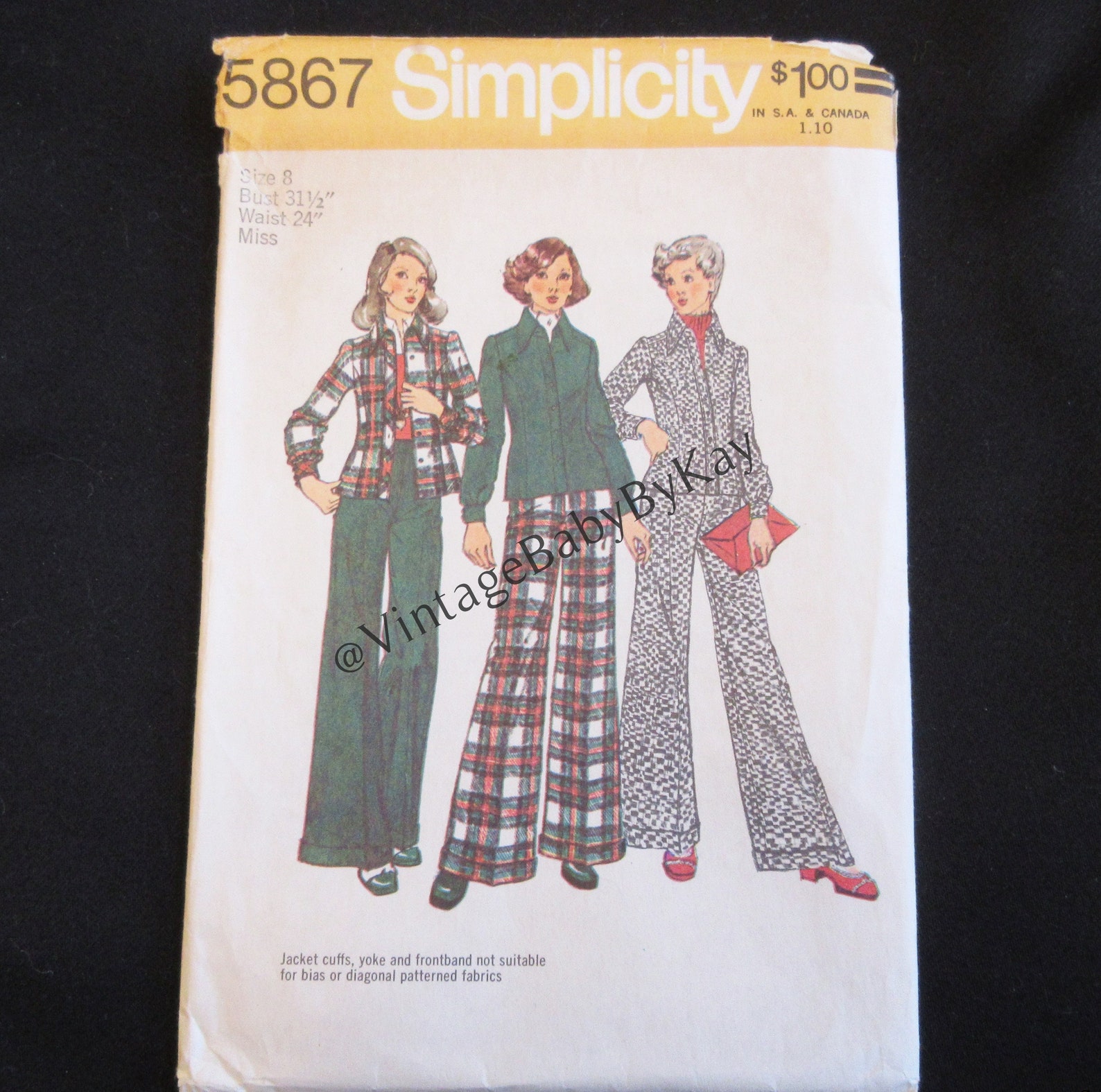 Simplicity Pattern 5867 Size 8 Bust 31.5 Fabulous 70s Jacket - Etsy