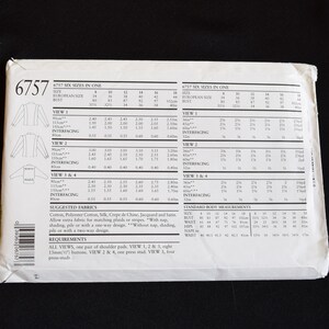 New Look Pattern 6757 Size 8 18 Tailored Blouse Button Front Shirt ...