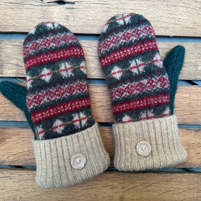 Red Mittens - Etsy