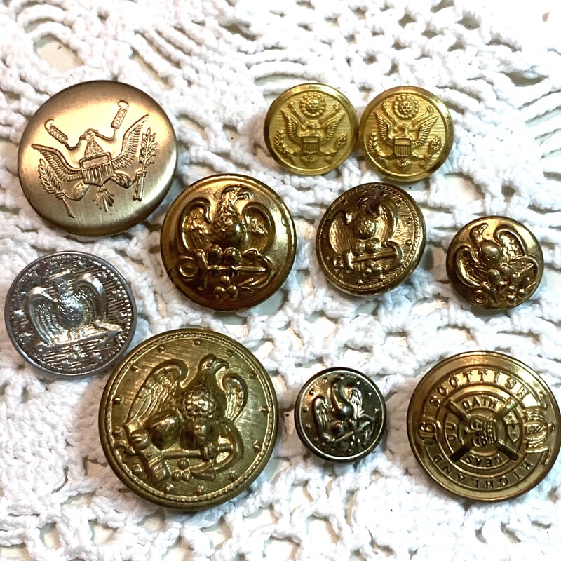 Silver Tone Buttons - Etsy