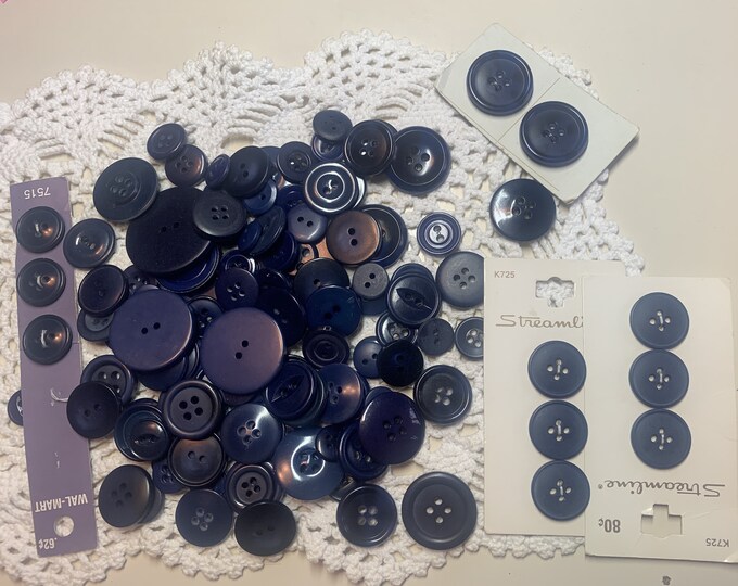 125 Assorted Navy Vintage Buttons ~ Some Sets ~ 7/16" to 1-3/8" - Etsy