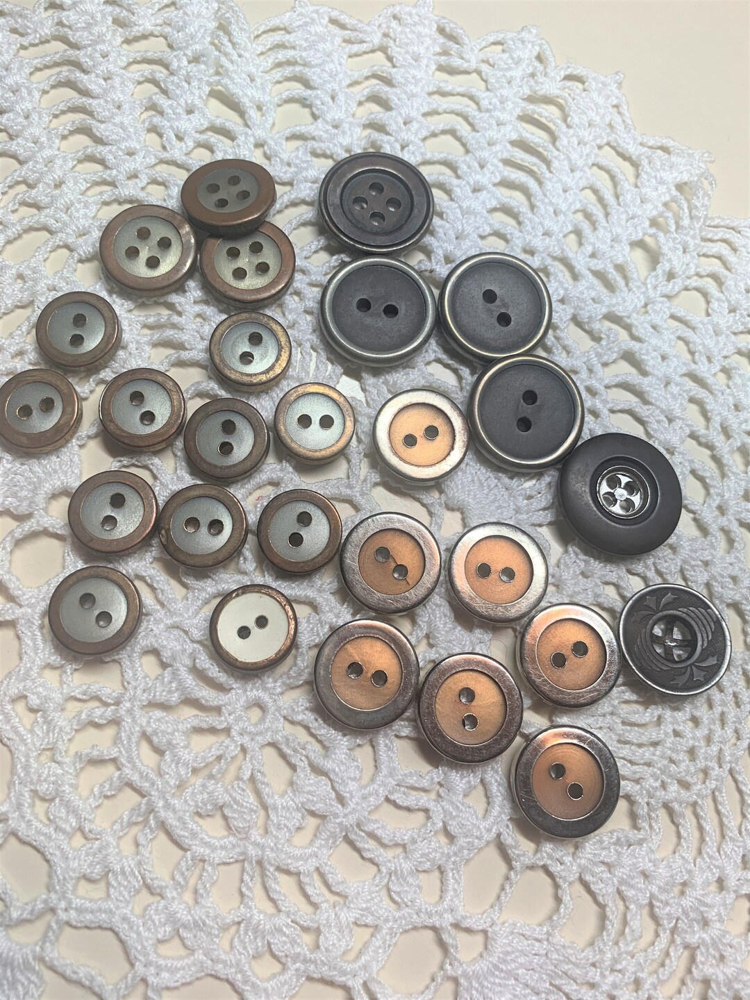27 Assorted Brown & Copper Vintage Buttons 1/2 to - Etsy
