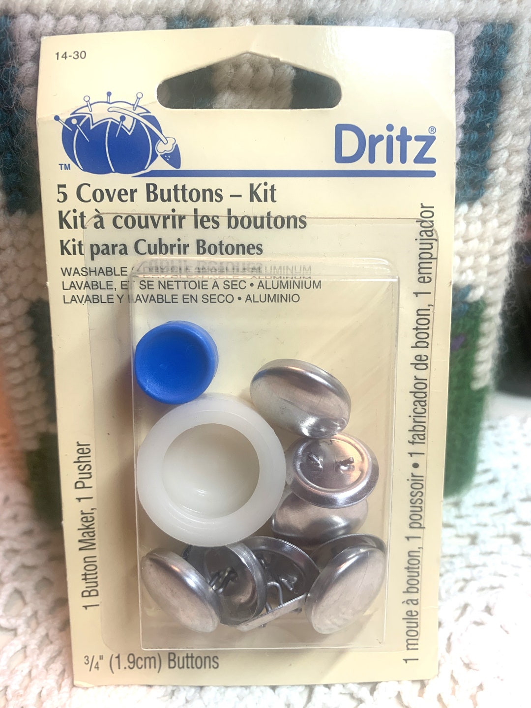 5 of 3/4 In. Dritz cover Your Own Button Kit, Instructions Included 1 ...
