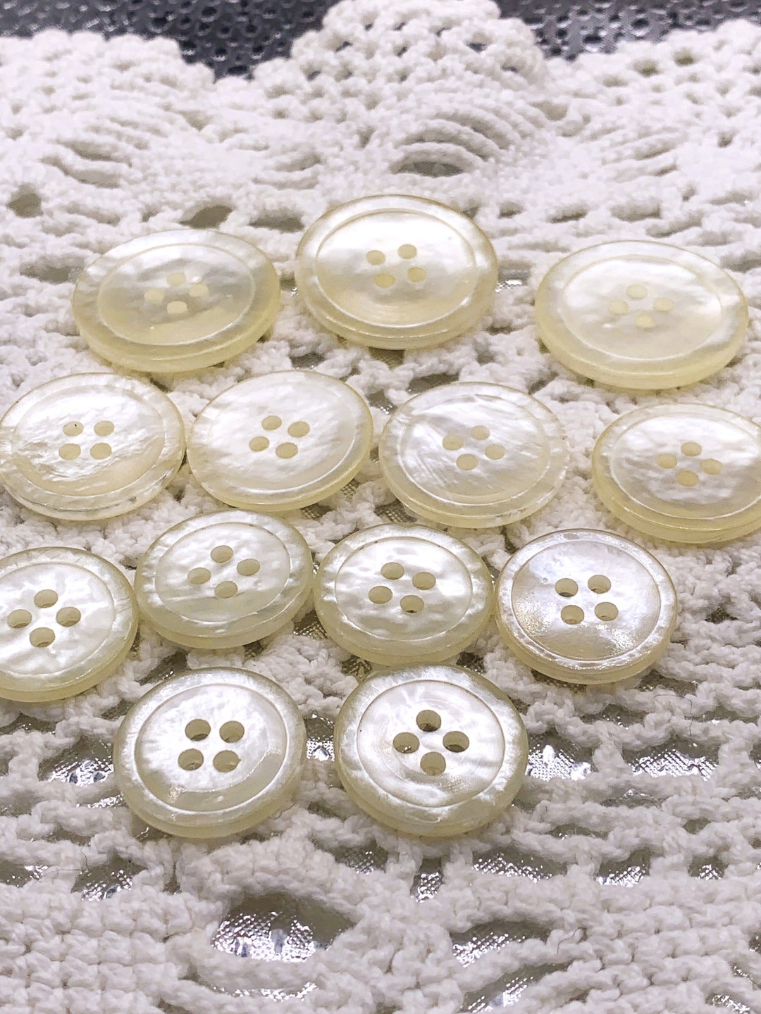 Ivory Pearlized Vintage Buttons: Matching Sets for Sewing & Jewelry - Etsy