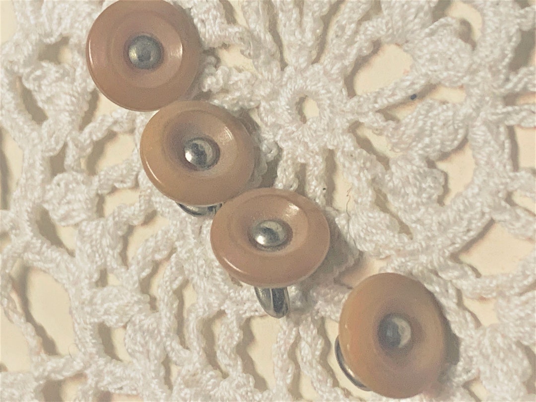 3/8" Antique Shoe Buttons ~ Camel Brown With Pin Shanks - Set of 4 - Etsy