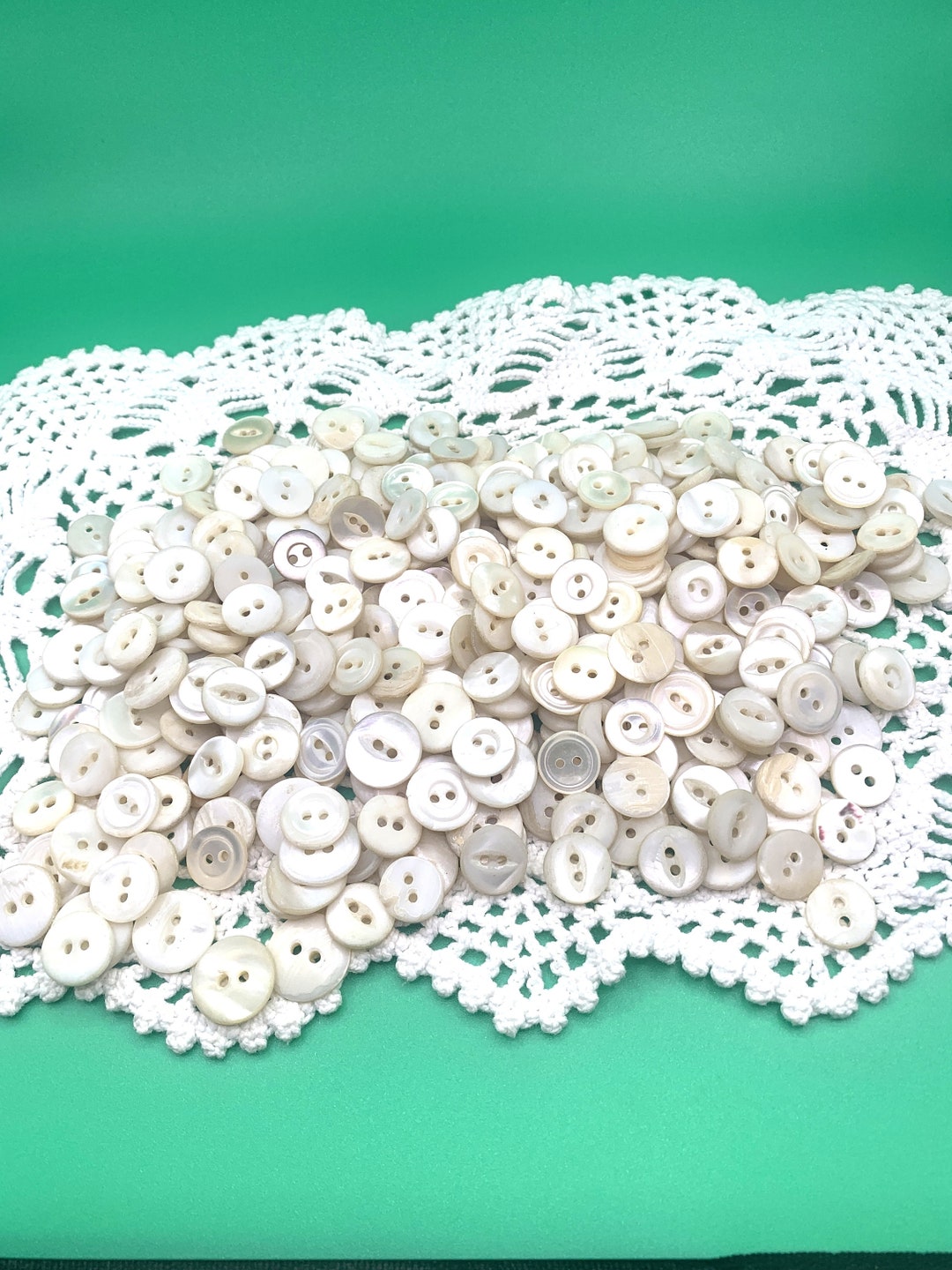 360 MOP Buttons Vintage 2-hole Assortment 1/2 & 5/8 Quilting, Art ...