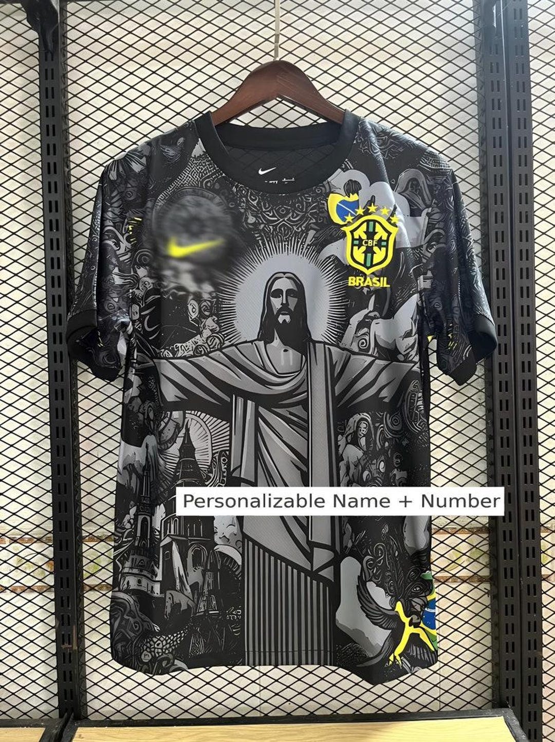 Brazil X Jesus Edition Football Jersey - Brasil Personalized Sports ...