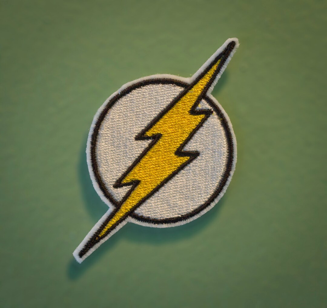 The Flash Emblem - Iron-on Embroidered Comic Book Patch - Etsy