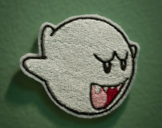 BOO Embroidered Nintendo Ghost Patch From Mario Brothers - Etsy