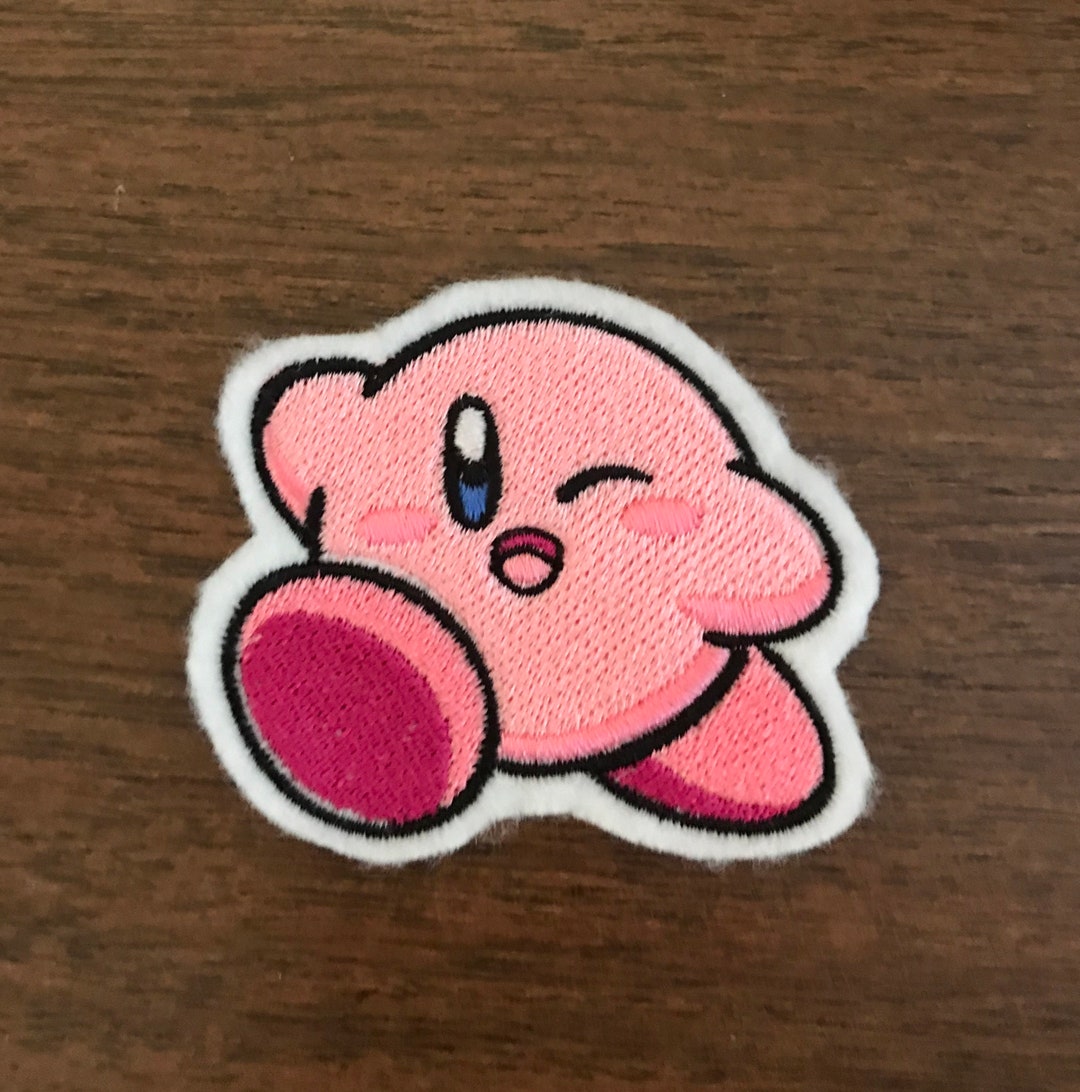 Kirby Winking -- Iron-on Nintendo Patch From Kirby NES Game - Etsy