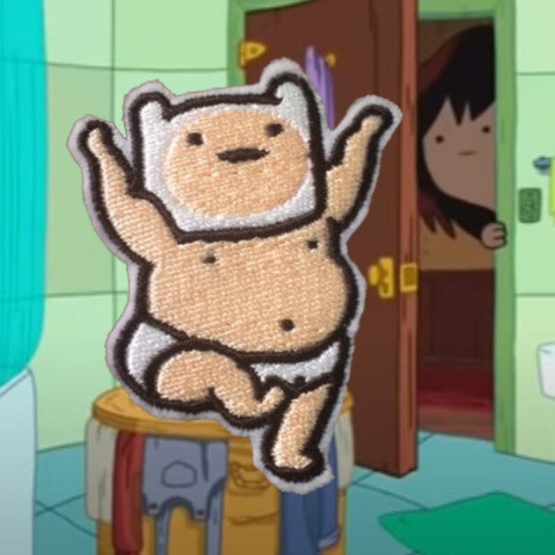 Buff Baby Finn - Iron on Adventure Time Patch - Etsy UK