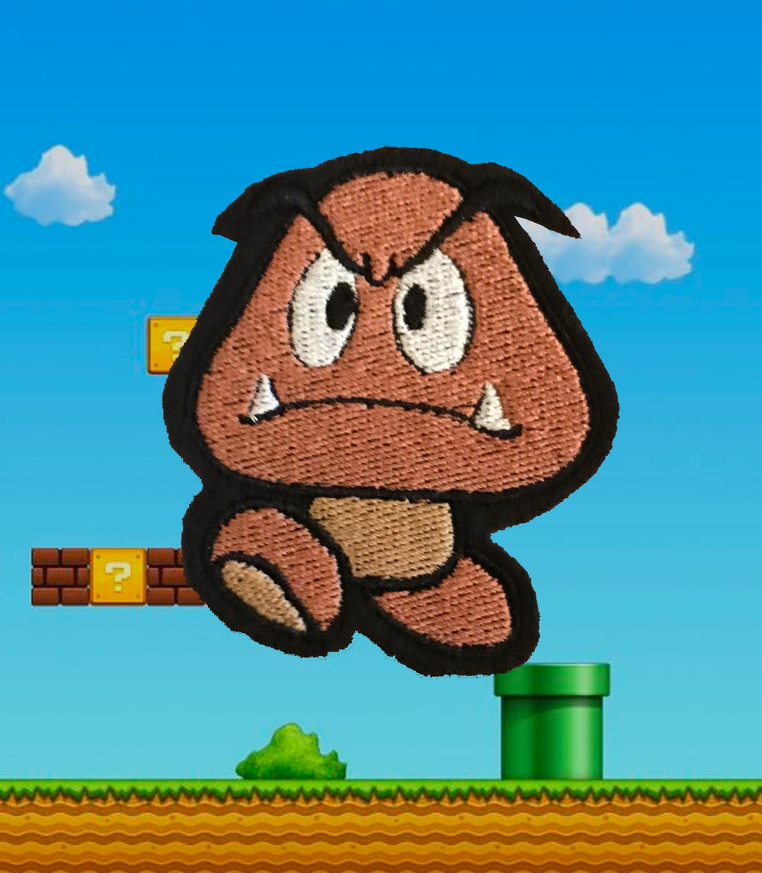 Goomba -- Iron-on Nintendo Patch From Super Mario Brothers NES Game - Etsy