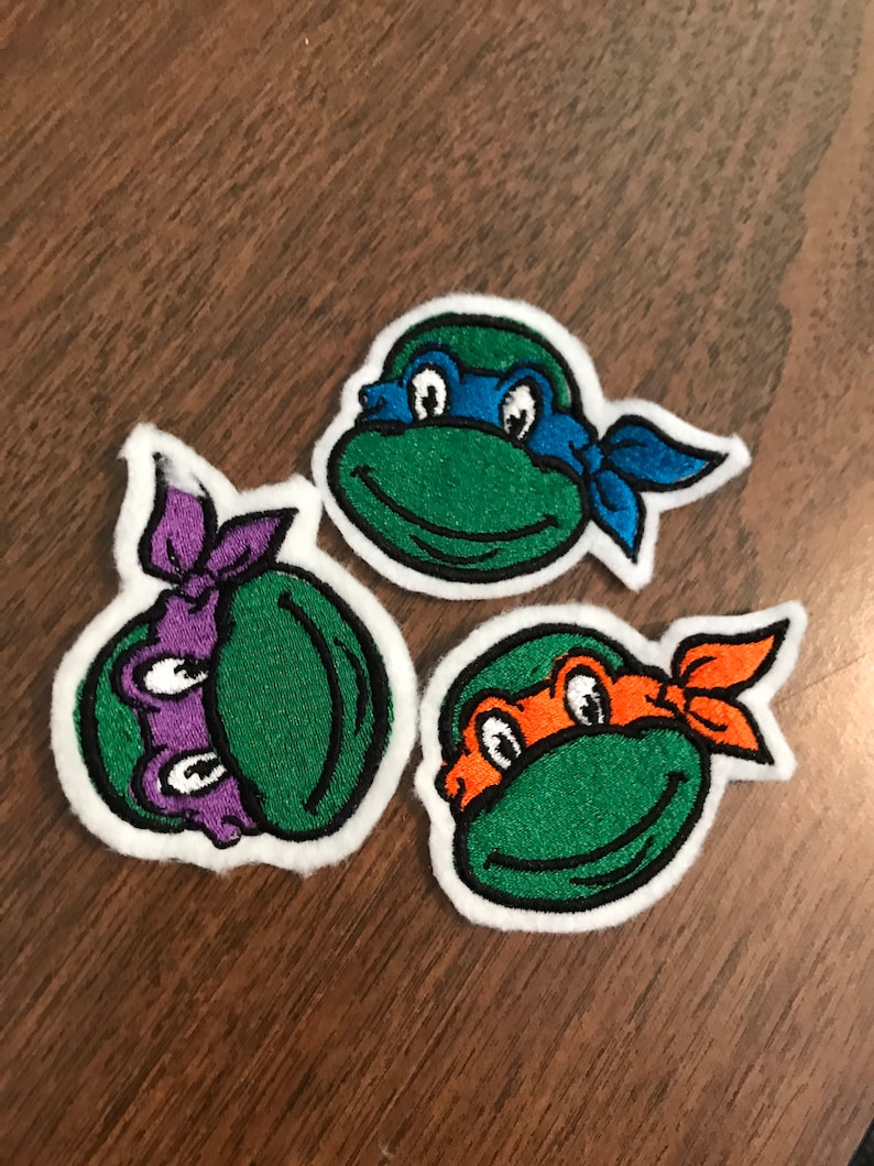 Choose One TMNT Teenage Mutant Ninja Turtles Embroidered - Etsy
