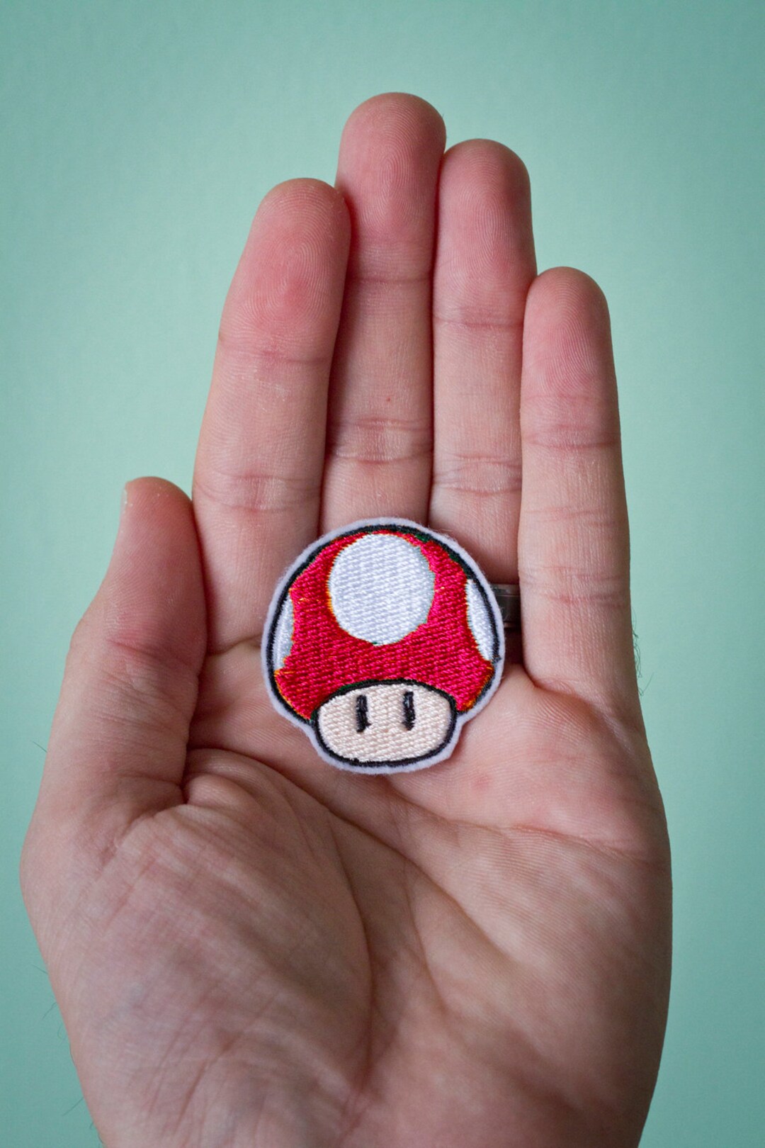 Tiny Super Mushroom -- Tiny Nintendo Embroidered Iron-on Mario Patch - Etsy