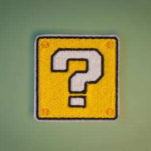 Coin Block -- Nintendo Throwback Embroidered Iron-on NES Mario Brothers ...