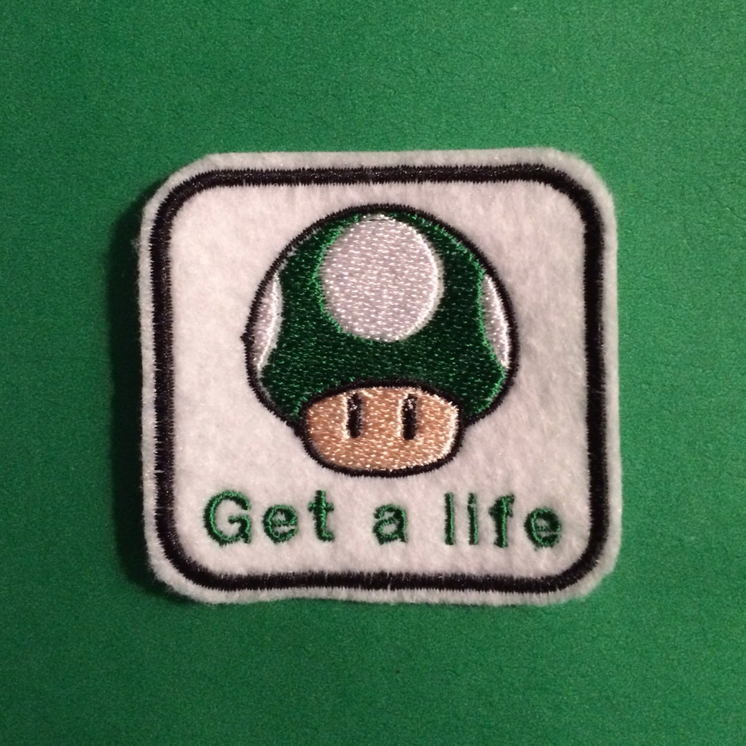 Nintendo 1up "get A Life" Iron-on Patch - Etsy