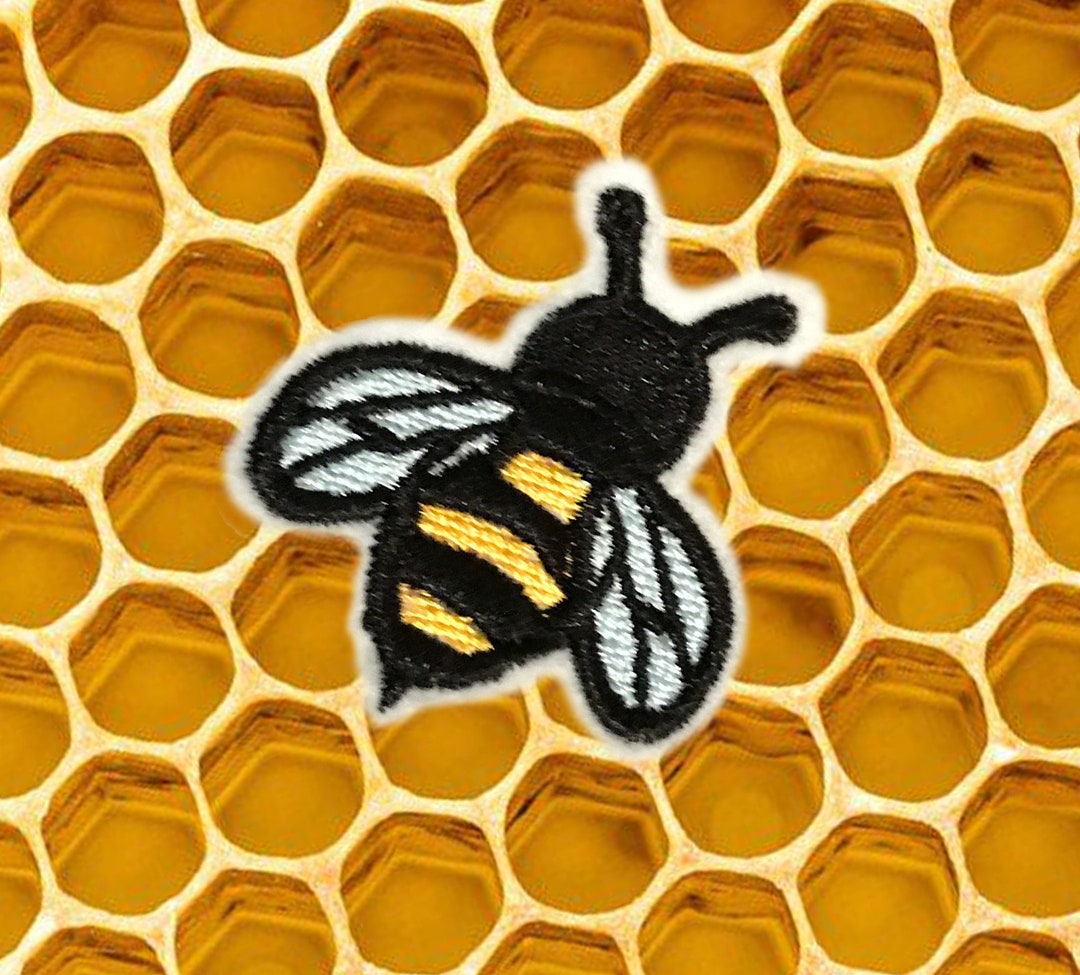 Honeybee - Embroidered Bee Iron-on Patch - Etsy