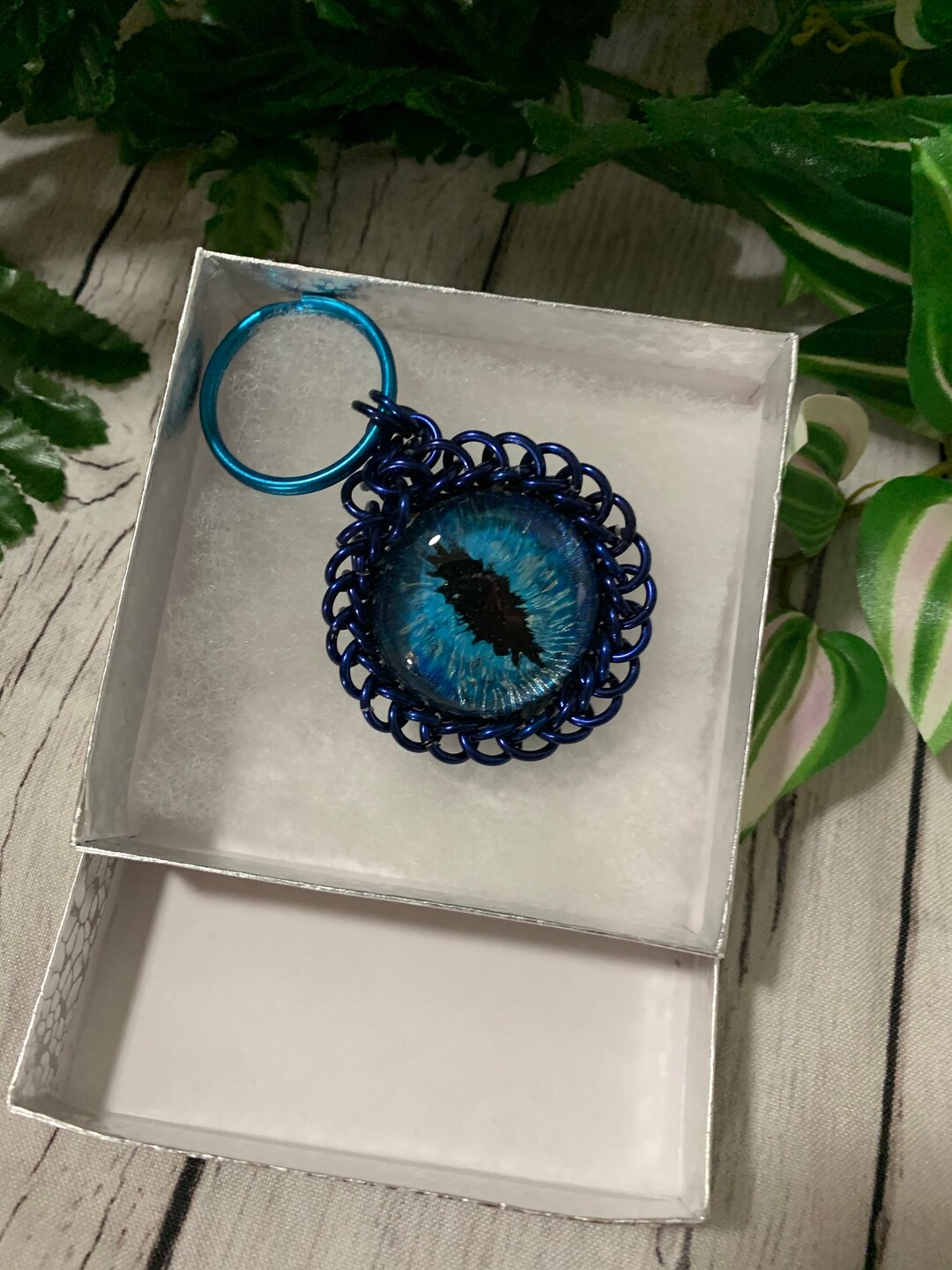 Double Sided, Hand Painted Dragon Eye Key Ring - Etsy