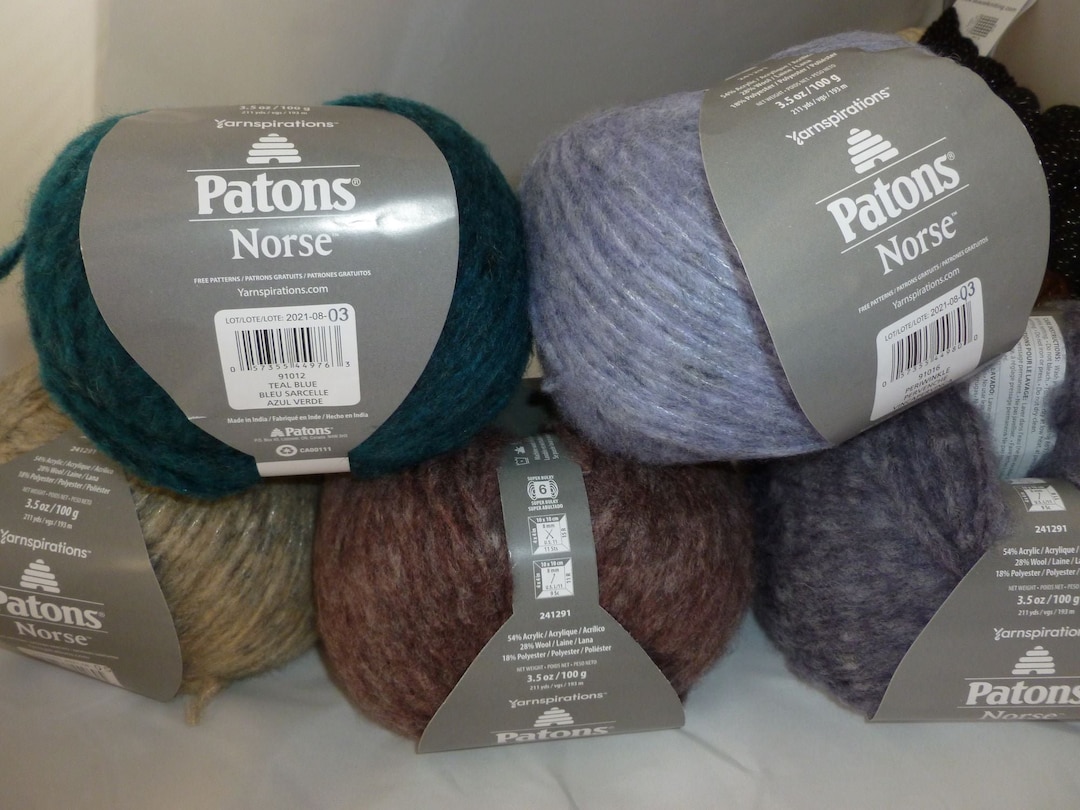 Norse by Patons Yarn, 100 Gm Acrylic Wool Blend, Super Bulky - Etsy
