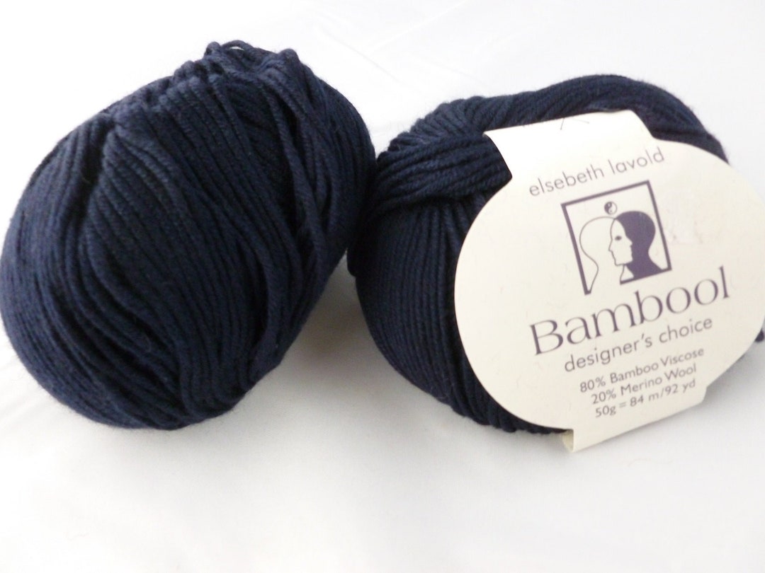 Navy Bambool Designer's Choice by Elsebeth Lavold, Bamboo Wool Blend - Etsy