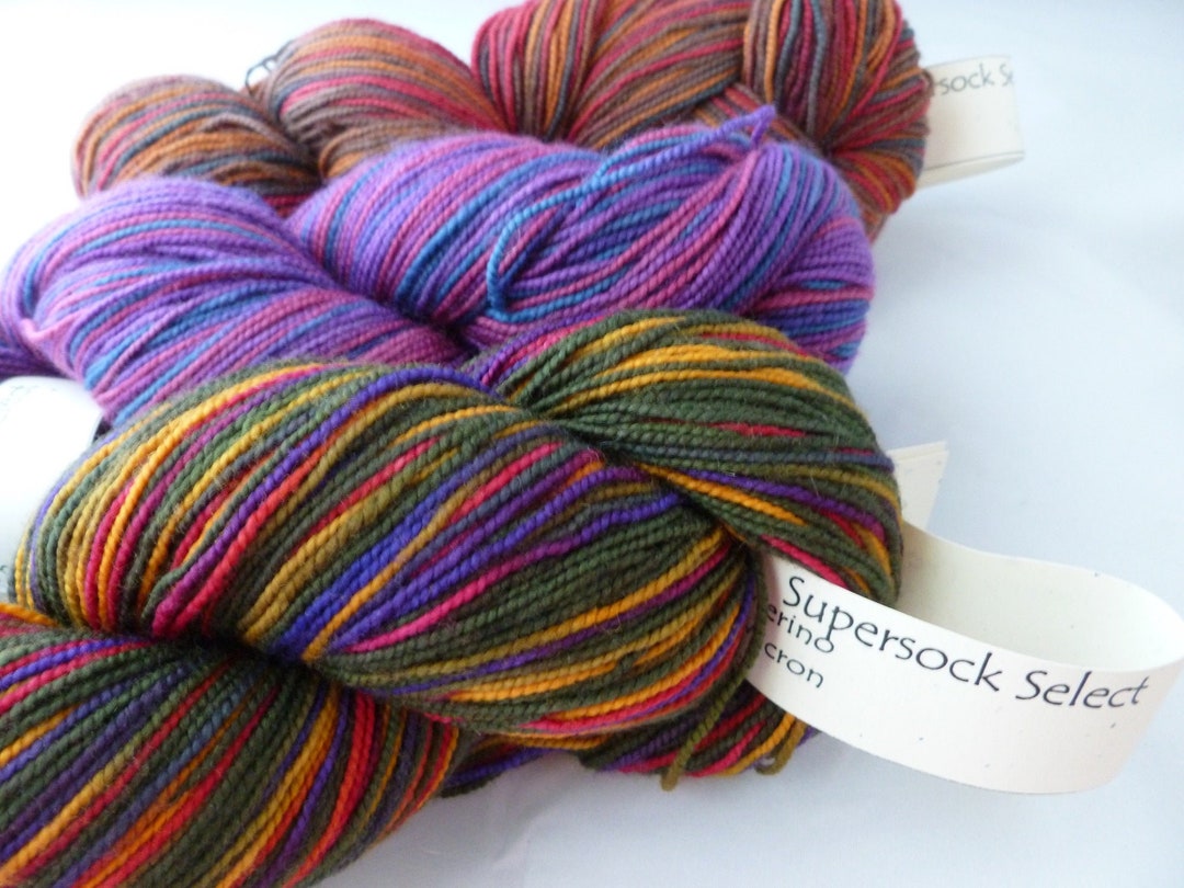 Supersock Select by Cherry Tree Hill, Sock Yarn, Self Stripping, Washable Merino Wool - Etsy