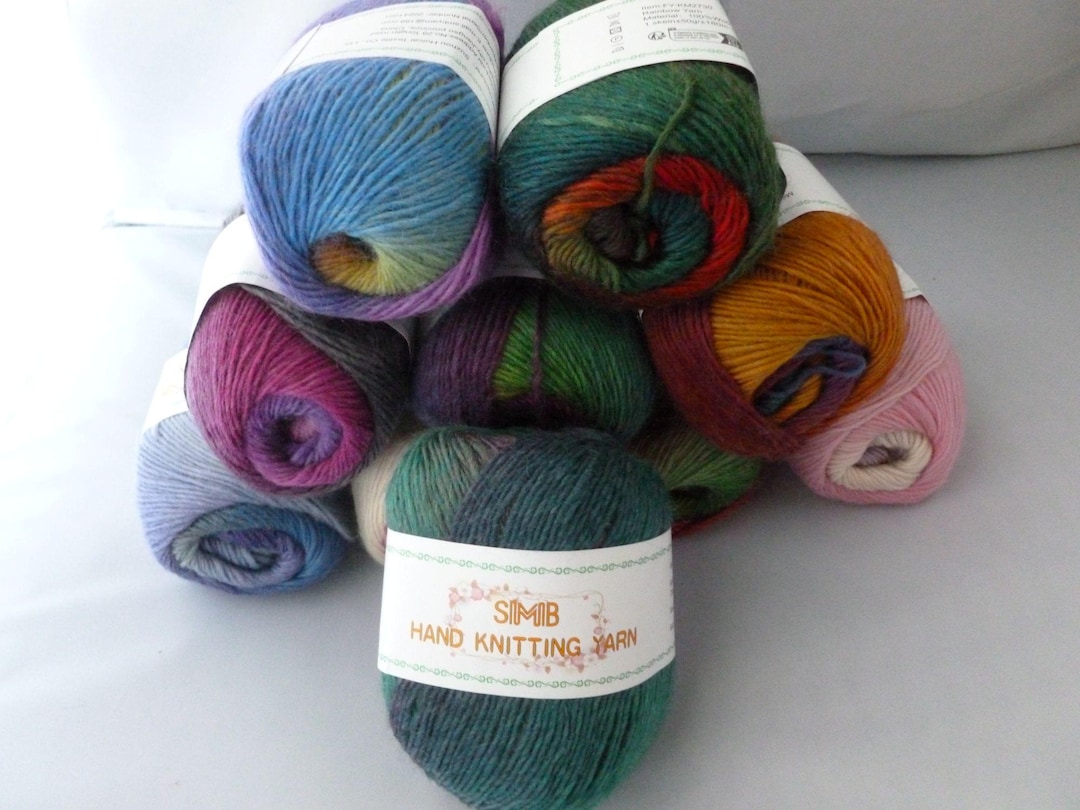 Rainbow by Smile Yarn, 50 Gm 100% Wool - Etsy