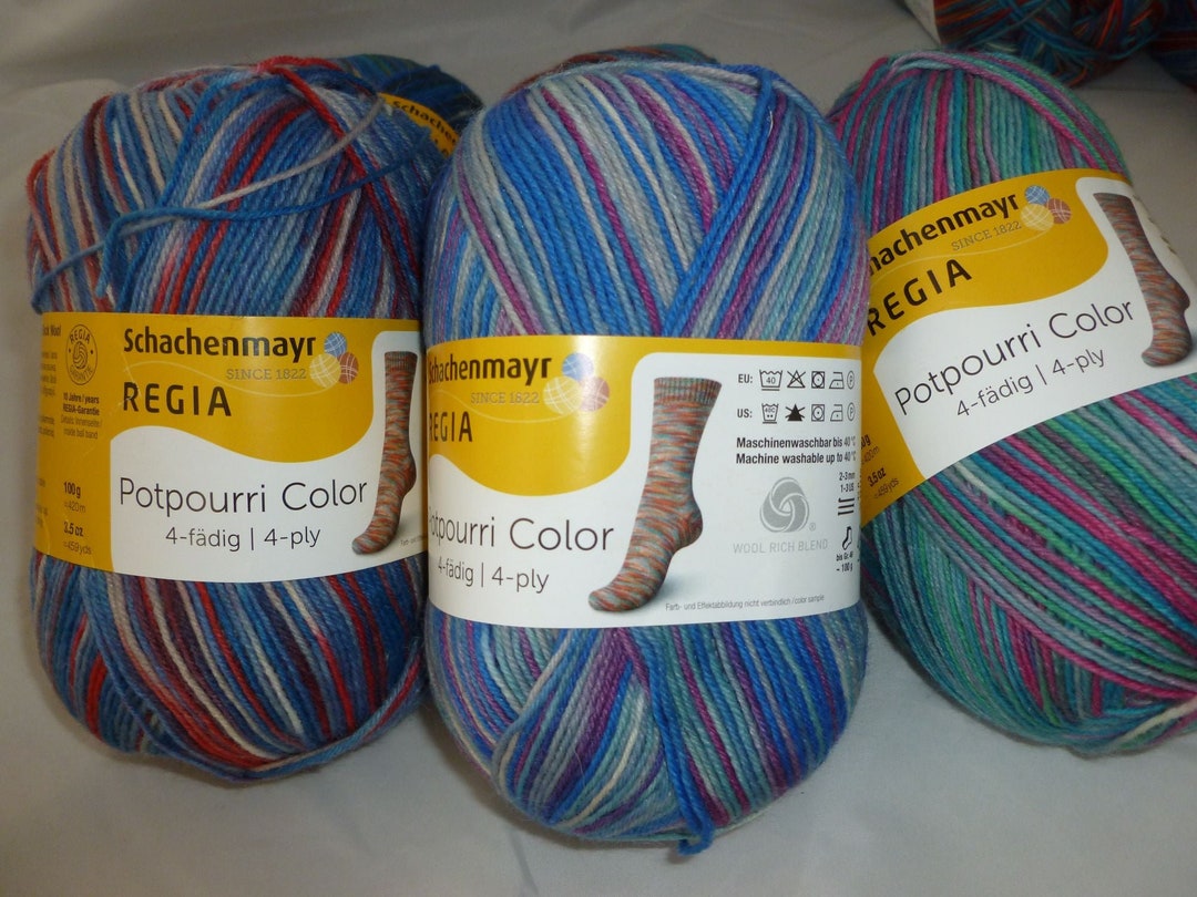 Potpourri Color by Regia, 100 Gm, 4 Ply Superwash Sock Wool - Etsy