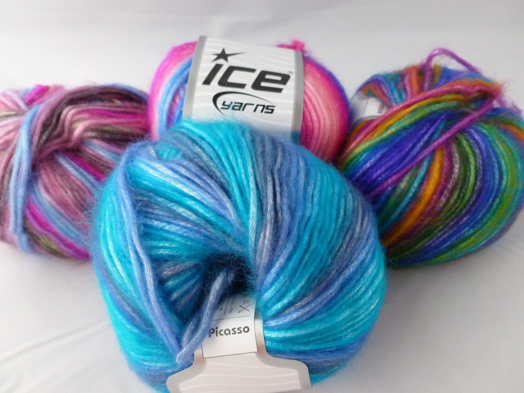 Picasso by ICE Yarns, Acrylic Polyester Blend, Multiple Colors - Etsy