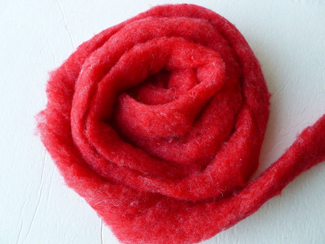 Wool Roving, Dark Red Heather by Bartlett Yarns - Etsy