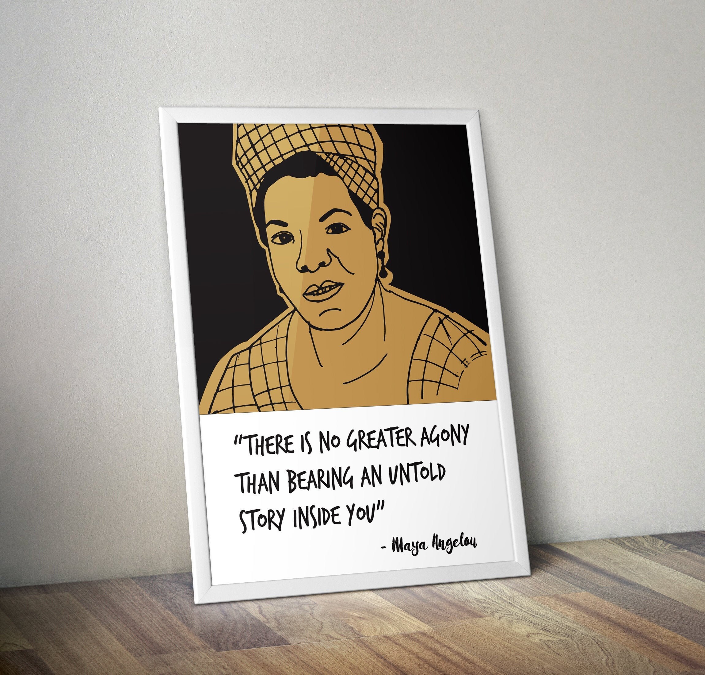 Maya Angelou Quote, Maya Angelou, Wall Art, Poem, There is No Greater ...