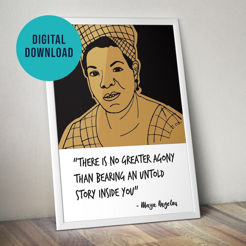 Maya Angelou Quote, Maya Angelou, Wall Art, Poem, There is No Greater ...