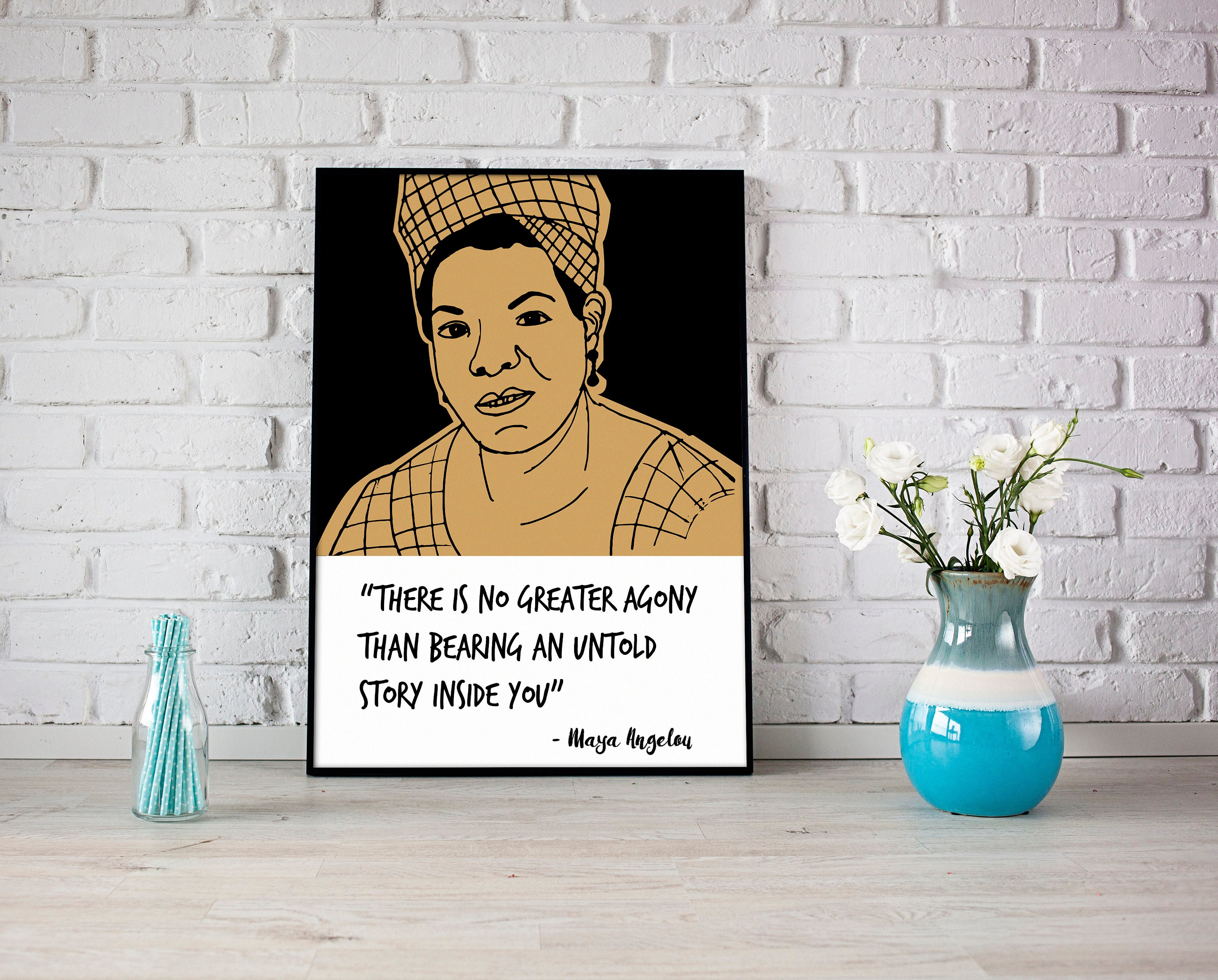 Maya Angelou Quote, Maya Angelou, Wall Art, Poem, There is No Greater ...