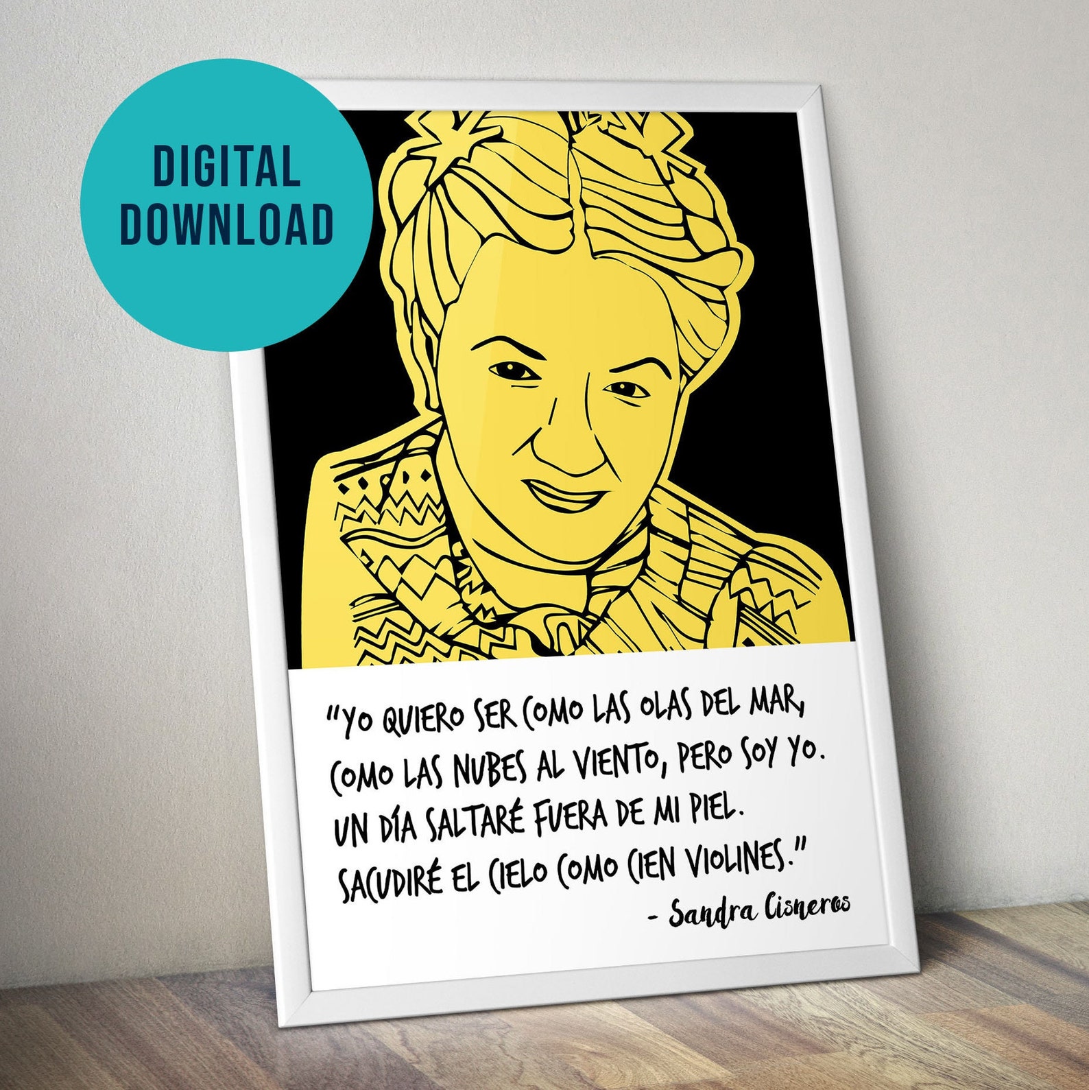 Sandra Cisneros Poster, Sandra Cisneros, Wall Art, Poem, Sandra ...