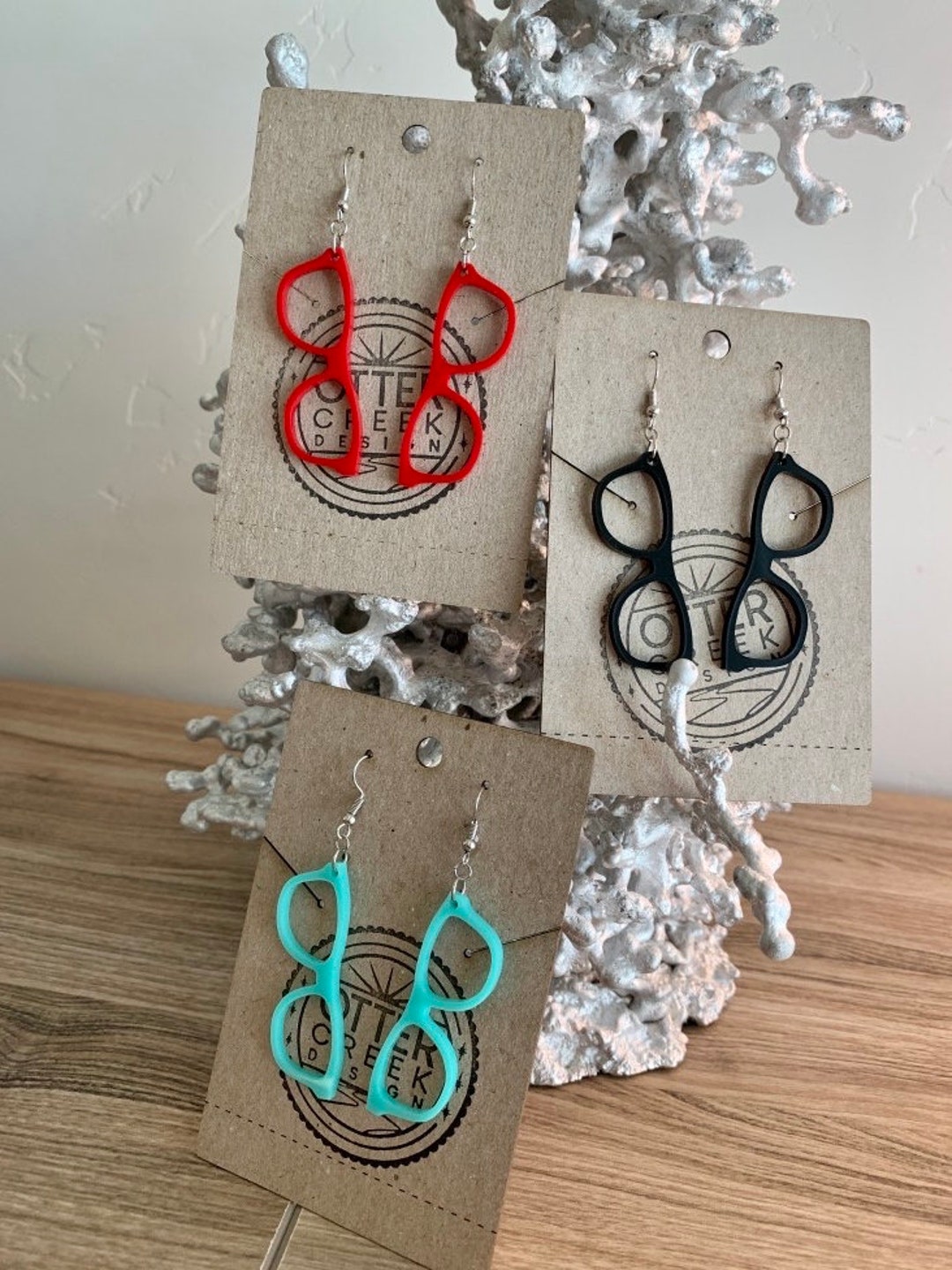 Adorable Eye Glasses Earrings *choose Color*cat Eye Style in Other ...