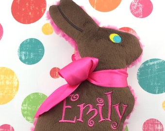 Personalized Stuffed Chocolate Easter Bunny | Etsy