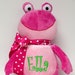 Personalized Pink Frog Stuffed Animal - Etsy
