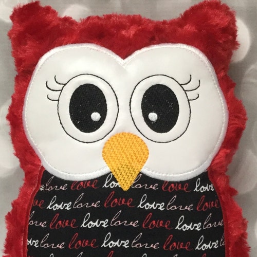 Embroidered Personalised Owl Teddy Bear. Cute Gift Valentines | Etsy UK