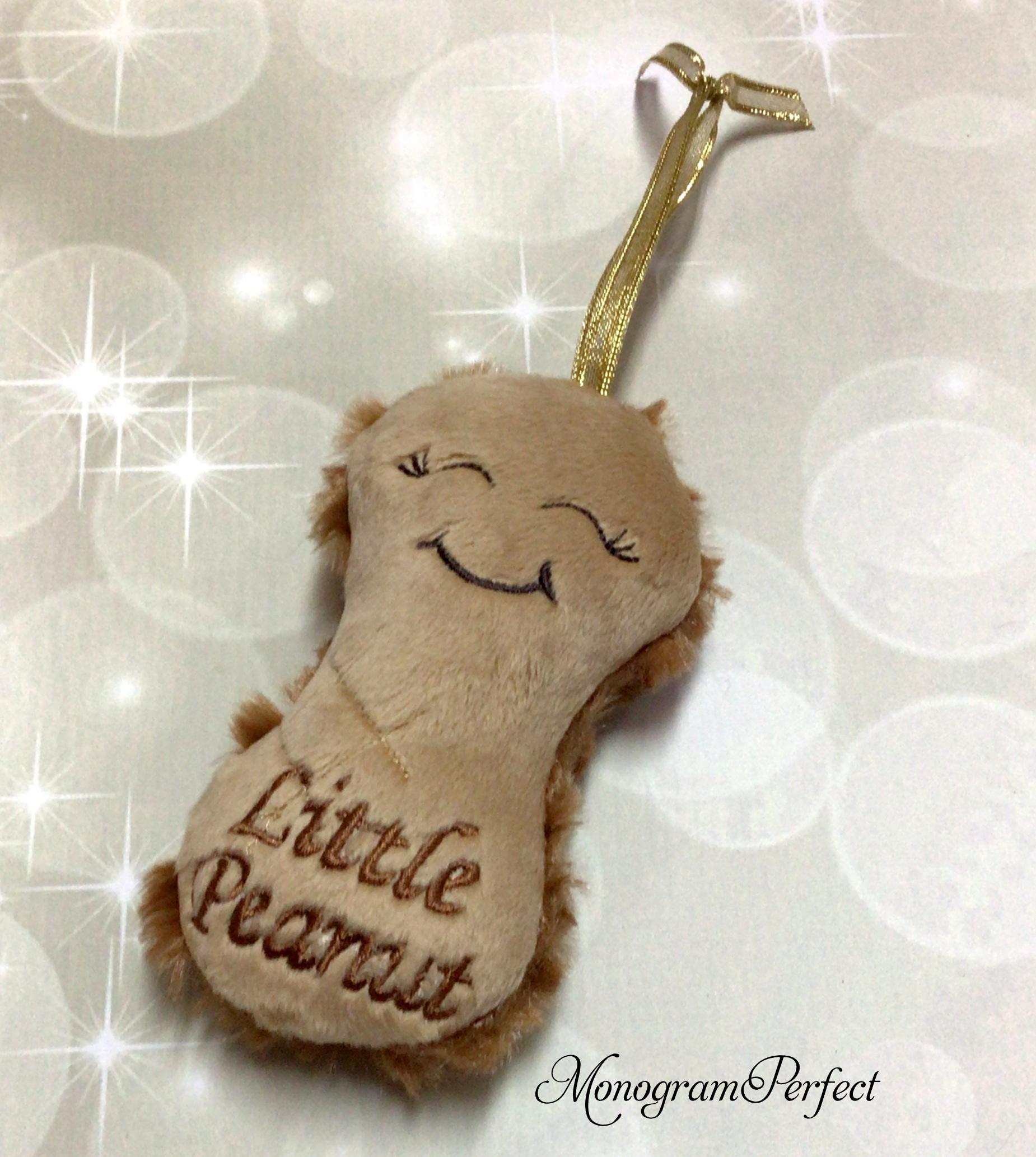 Little Peanut Stuffie Stuffed Christmas Ornament / Baby Shower Gift Tag ...