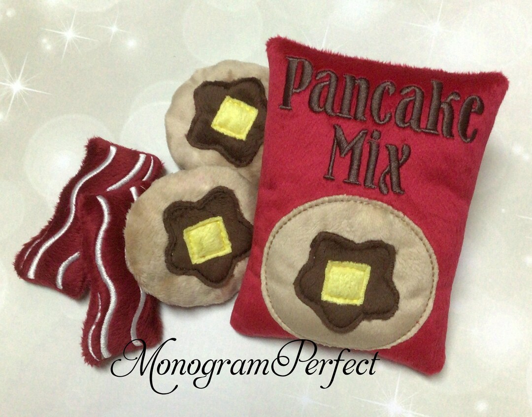 Pancake Mix Stuffie, Pancake Stuffies, and Bacon Stuffies Pretend ...