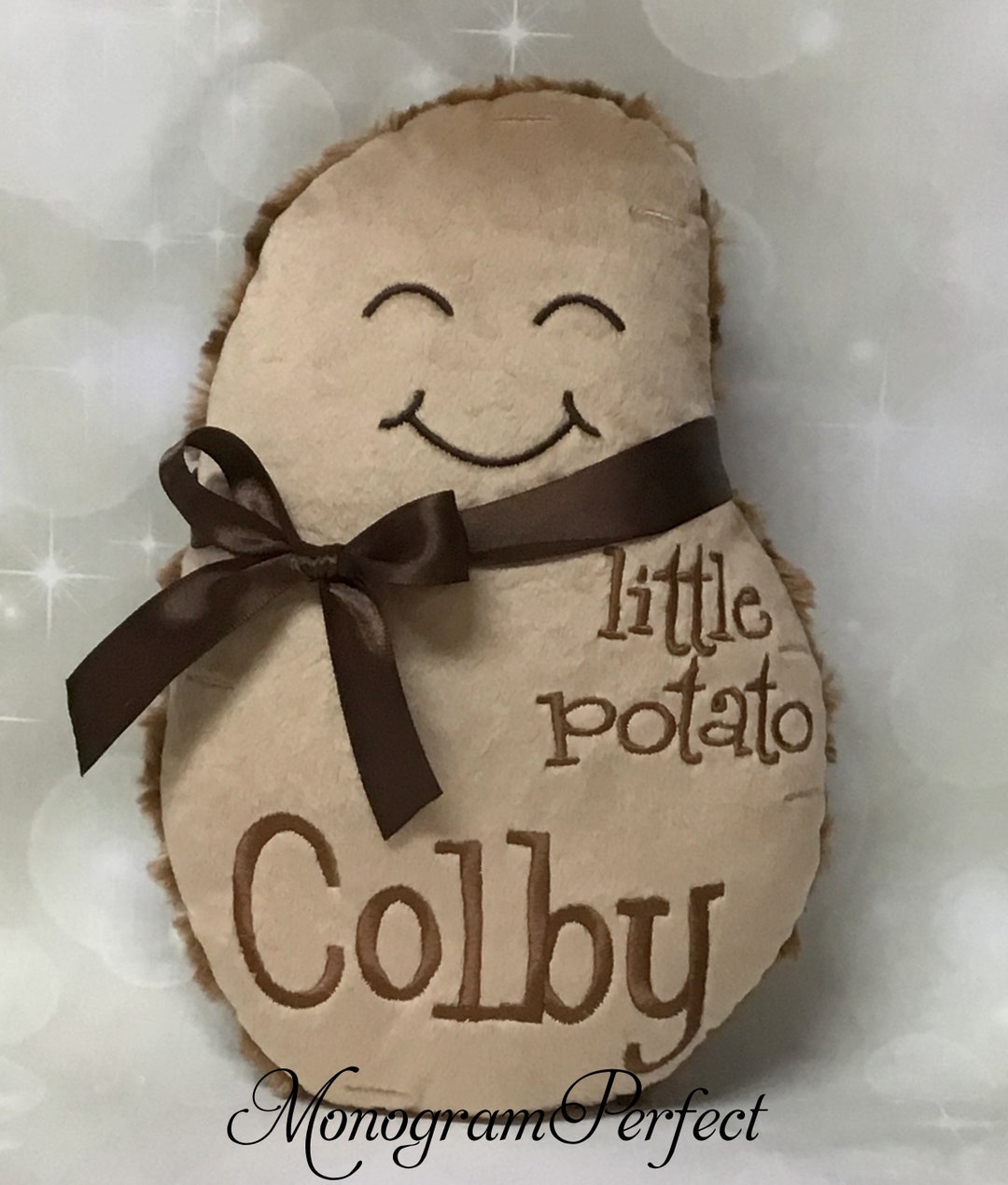 Personalized Brown/tan Plush Little Potato Stuffed Animal Baby Soft Toy ...