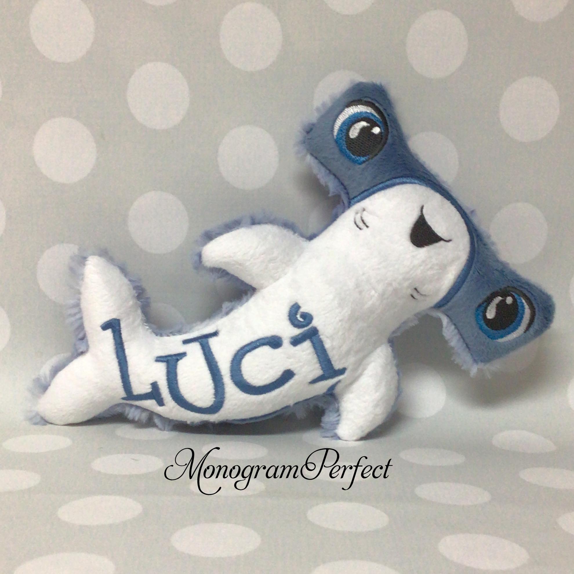 Personalized Plush Hammerhead Shark Stuffie Soft Toy - 11" X 7" - Etsy