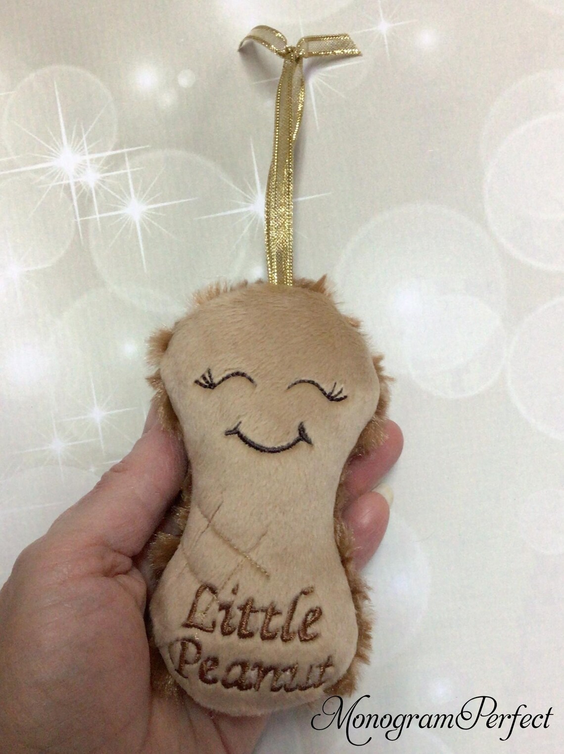 Little Peanut Stuffie Stuffed Christmas Ornament / Baby Shower Gift Tag ...