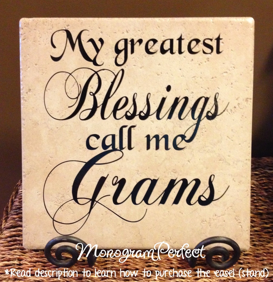 My Greatest Blessings Call Me Grams Vinyl Art Decorative Tile - Etsy