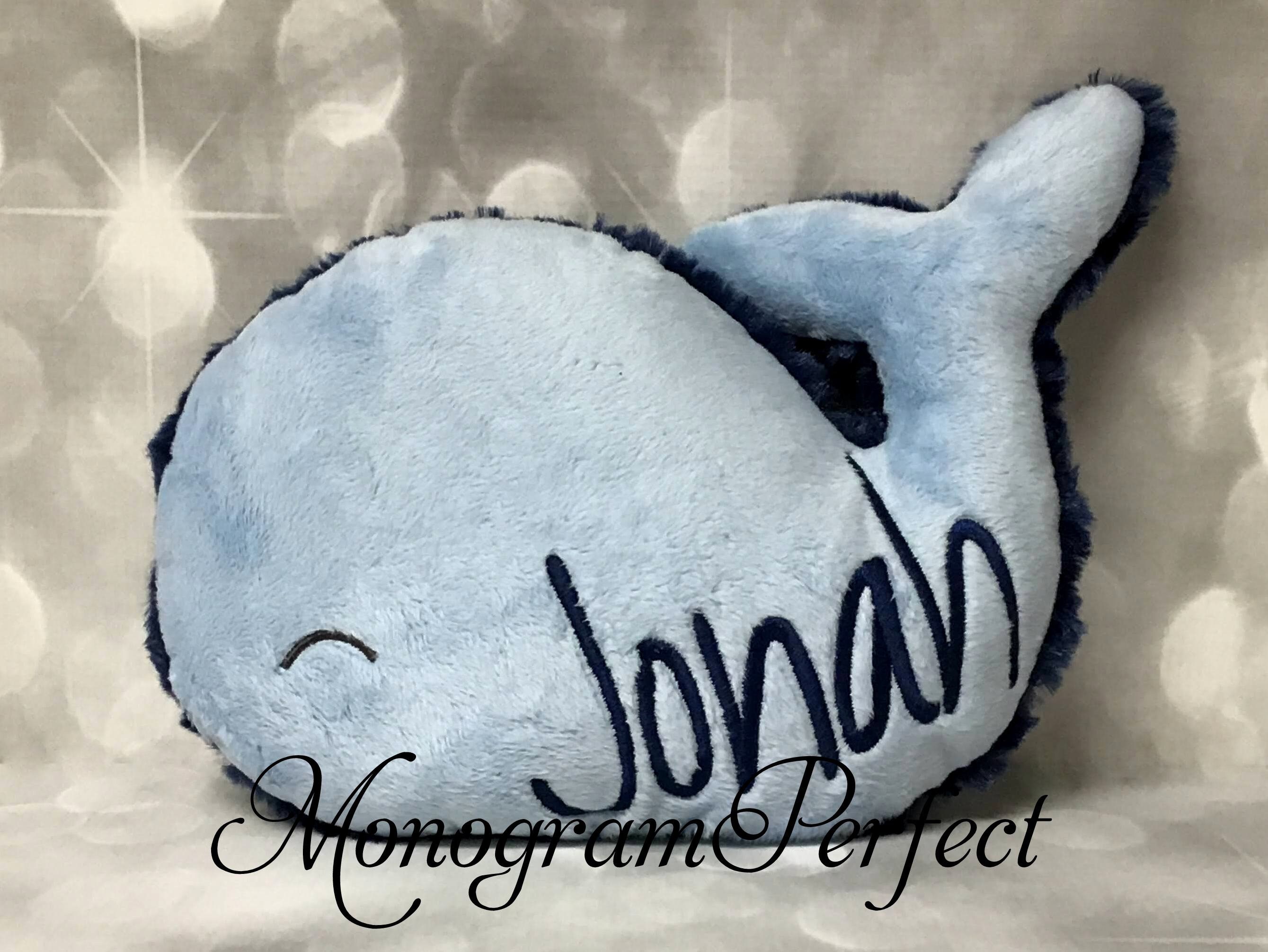 Personalized Light Blue / Navy Blue Plush Whale Soft Toy - Etsy