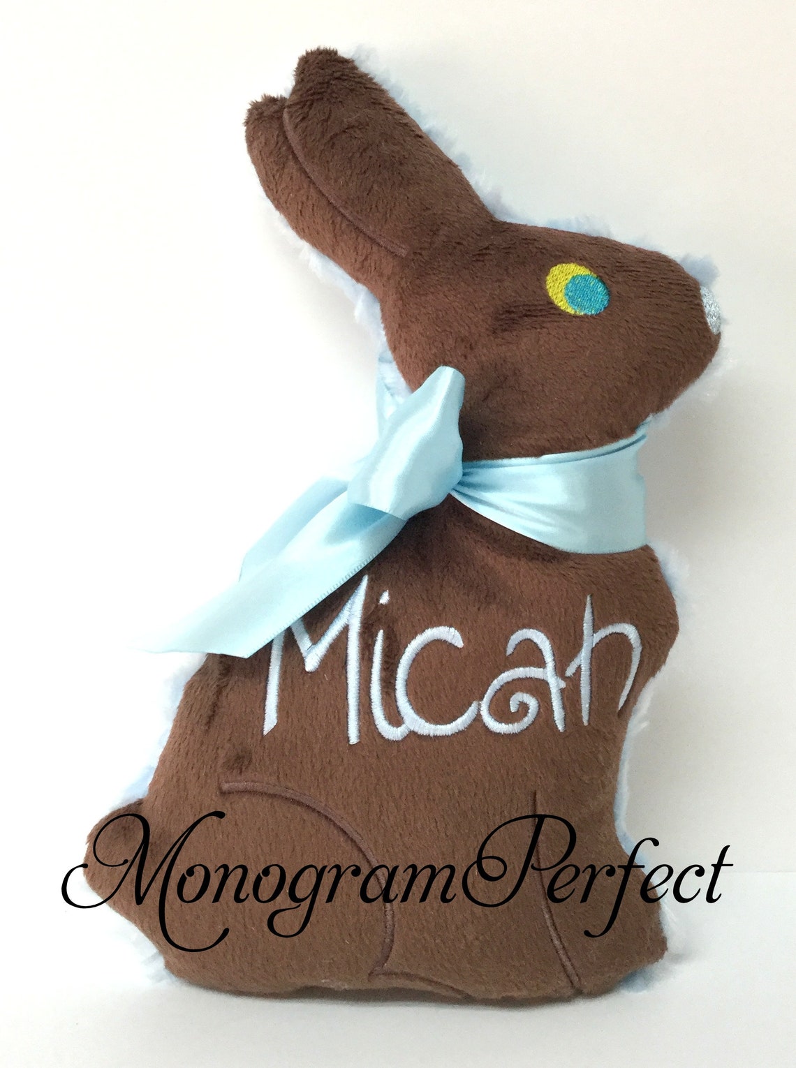 Personalized Stuffed Chocolate Easter Bunny - Etsy