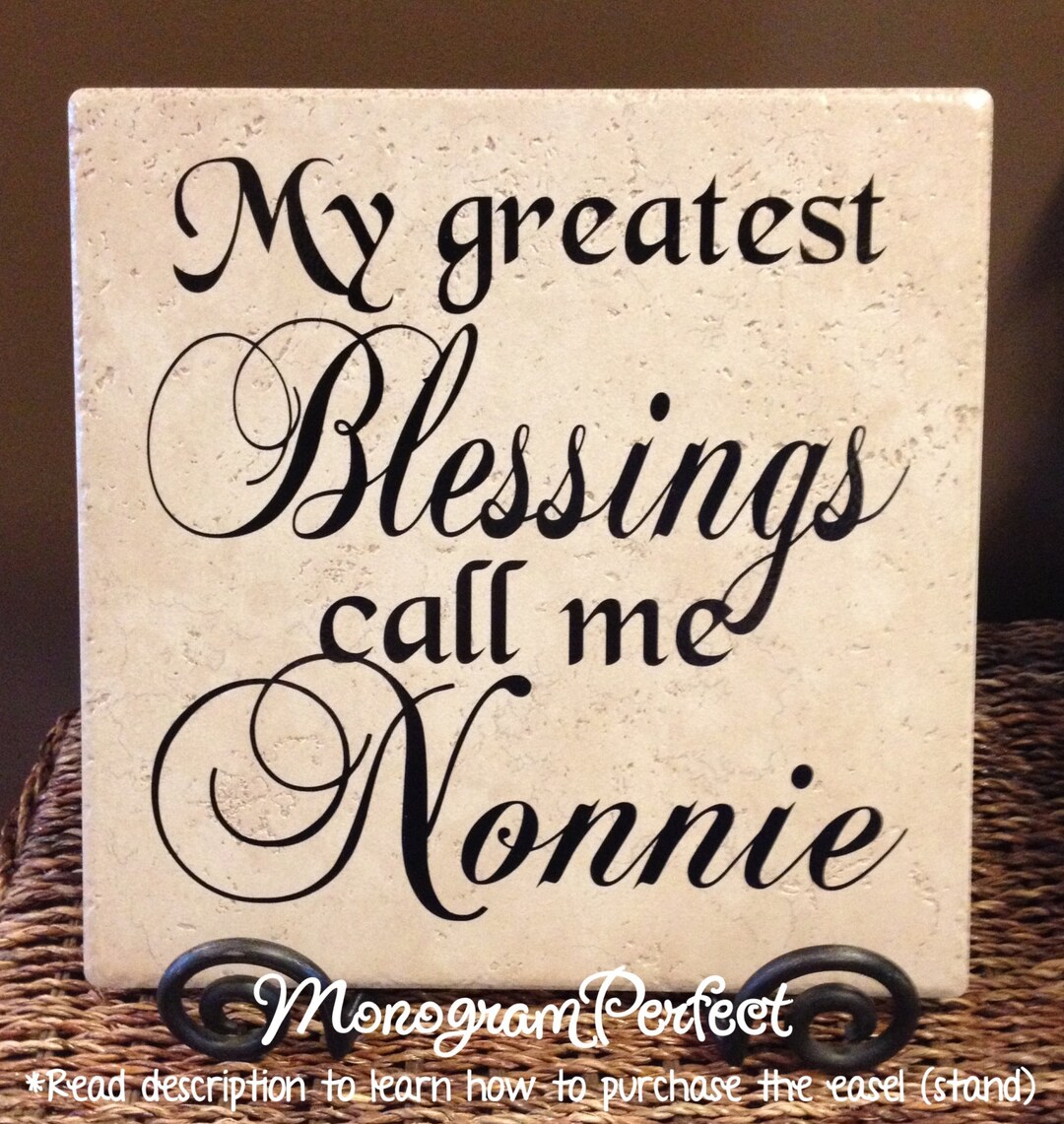 My Greatest Blessings Call Me Nonnie Vinyl Art Decorative Tile - Etsy